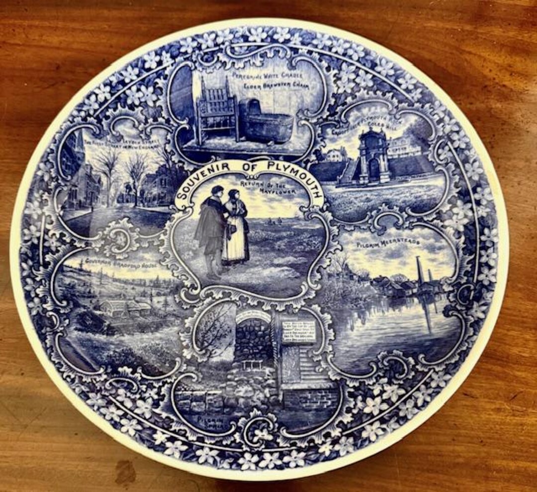 Rowland & Marsellus Souvenir Plate of Plymouth Ma - Etsy