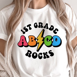 1st Grade Rocks SVG Back to School SVG Rock and Roll Kids - Etsy