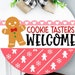 Christmas Cookie Tasters Welcome Sign SVG, Christmas Door Hanger SVG ...
