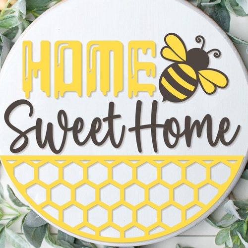 Hello Summer Welcome Sign Round Door Hanger Svg Summer Sign Etsy