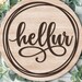 Hellur Welcome Sign SVG, Round Door Hanger SVG, Housewarming Gift ...