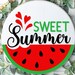 Sweet Summer Welcome Sign, Round Door Hanger SVG, Summer Sign Svg ...
