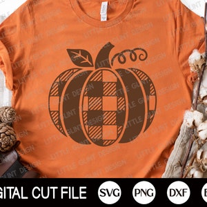 Plaid Pumpkin Svg, Fall Svg, Buffalo Pumpkin Svg, Autumn Cut File ...