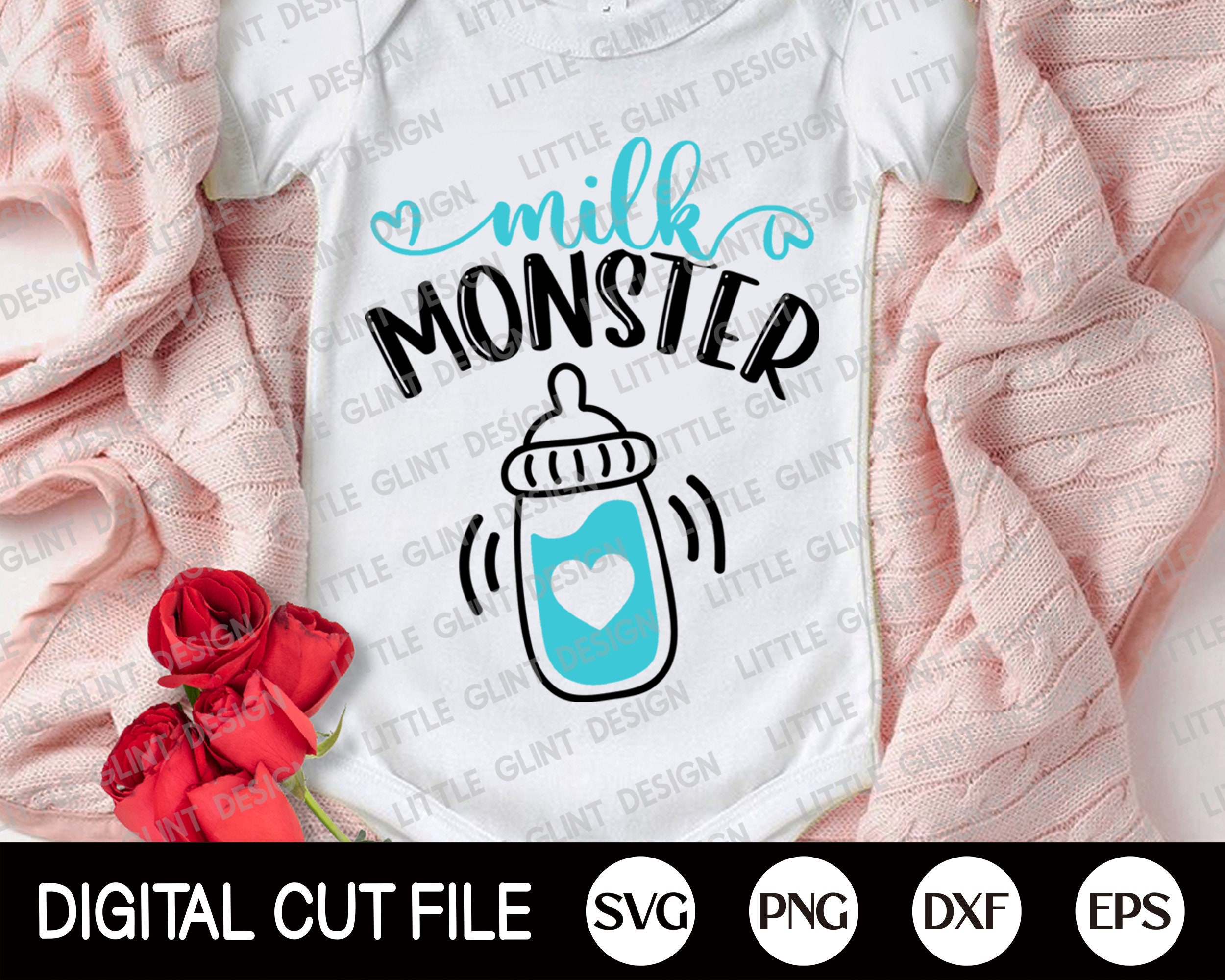 Mom and Baby Shirt Mothers day Bundle Milk Moster Svg Milk | Etsy
