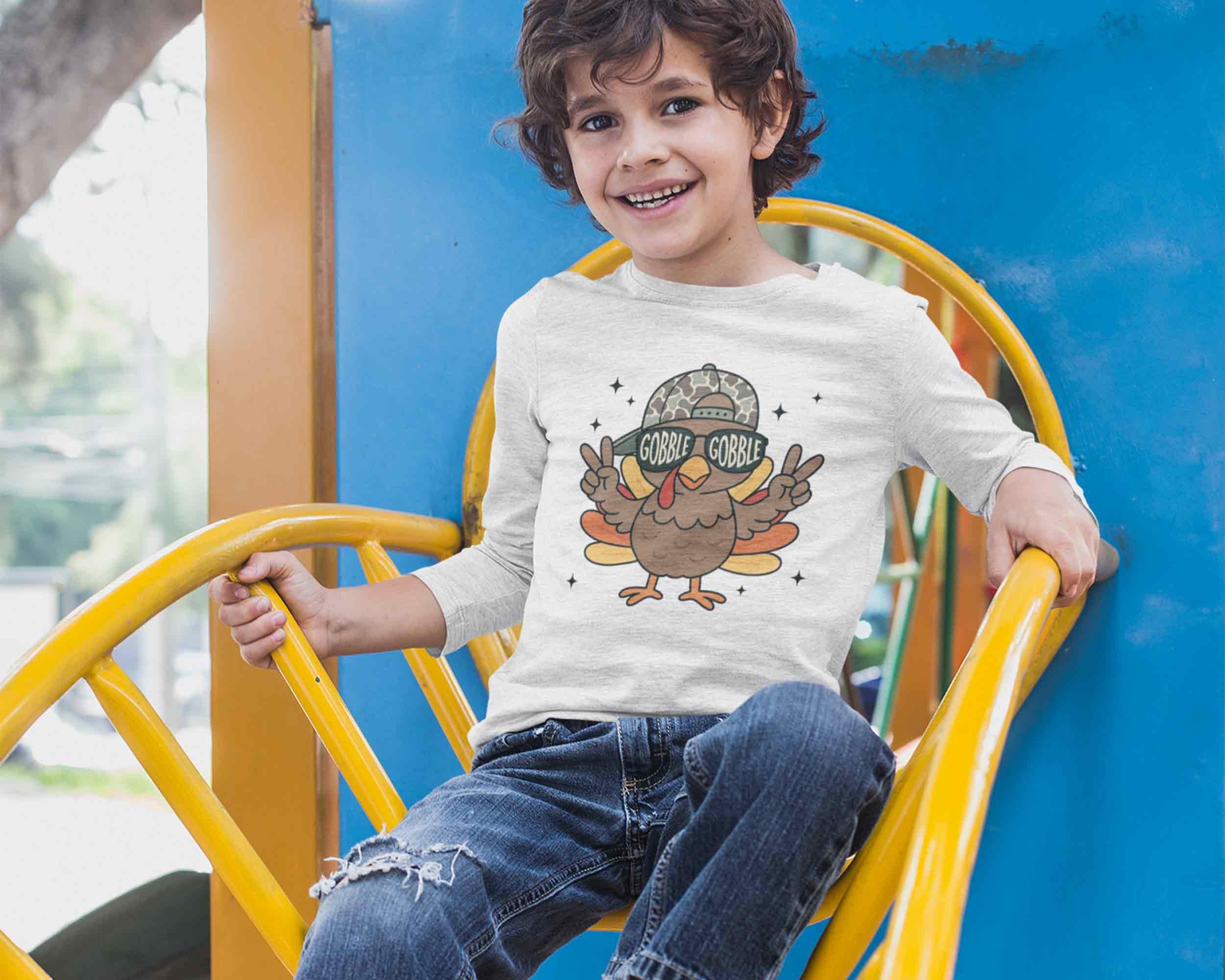 Thanksgiving Boys Turkey Camo Peace PNG, Turkey Camo Cap Boy Png ...