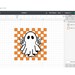 Checkered Peace Ghost SVG, Halloween Svg, Cute Ghost, Spooky Season Svg ...