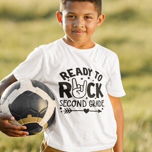 Ready to Rock Second Grade SVG, Back to School SVG, School Quote, Boy ...