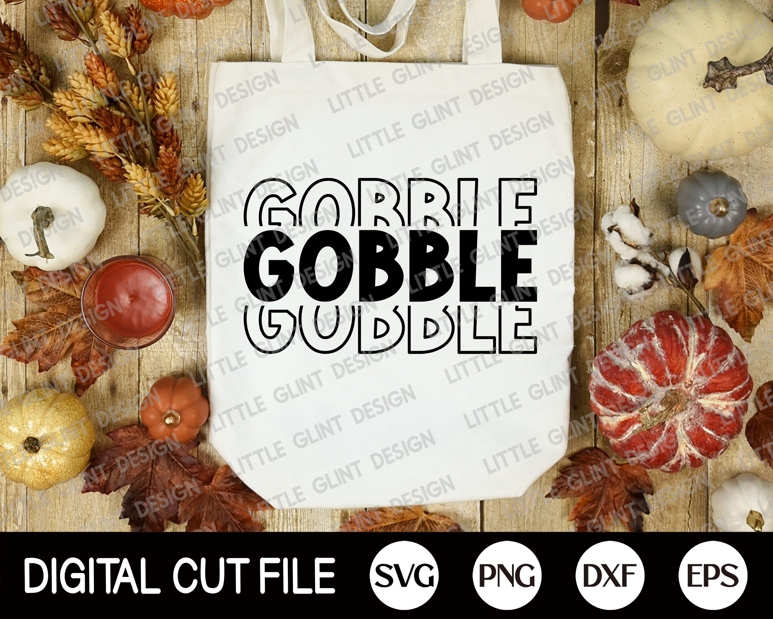 Gobble SVG Thanksgiving Svg Turkey Face Svg Gobble Png - Etsy