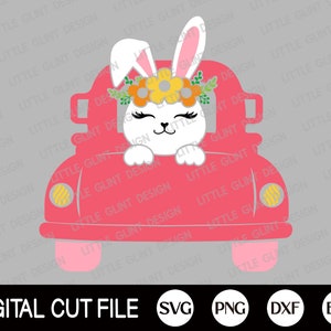 Easter Svg, Spring Bunny Truck Svg, Happy Easter Svg,svg Easter Bunny ...