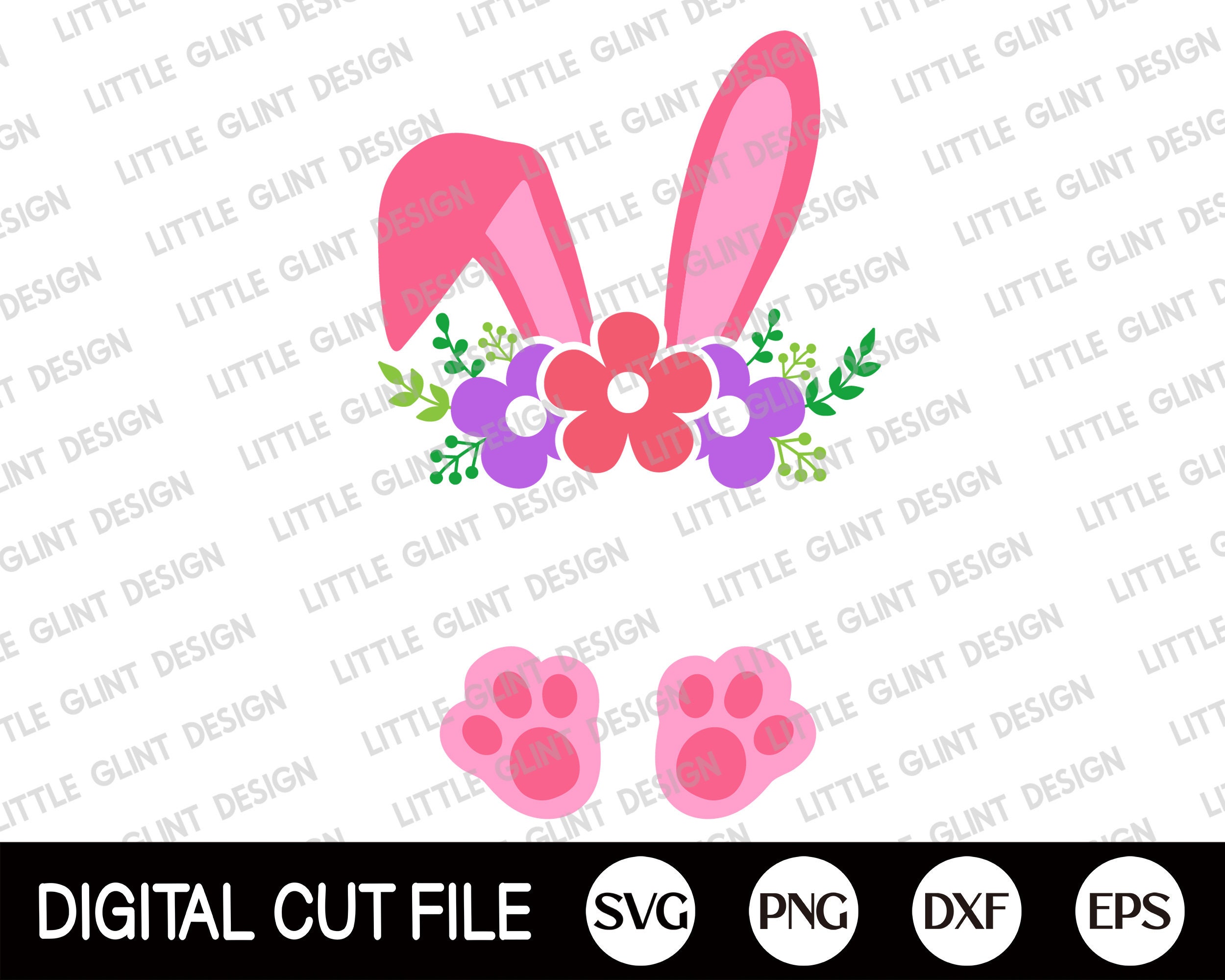 Floral Easter Rabbit Svg Easter Svg Rabbit Mandela Easter | Etsy