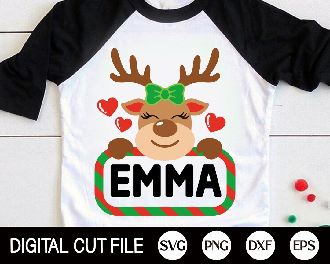 Reindeer SVG, Christmas Svg, Christmas Monogram, Reindeer Girl Svg ...