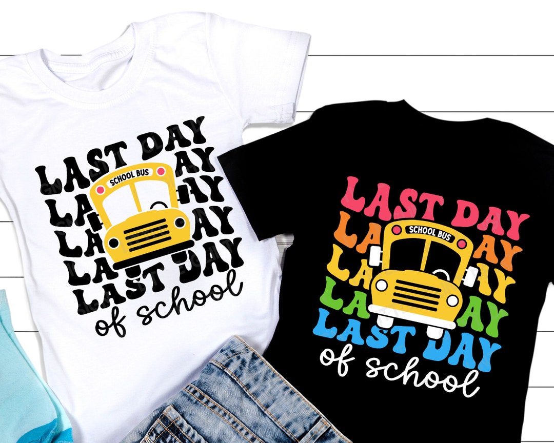 Retro Last Day of School SVG PNG, End of School Svg, School Bus Png ...