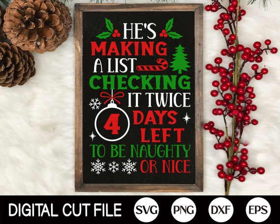 Christmas Countdown SVG Christmas SVG Christmas Sign Svg | Etsy