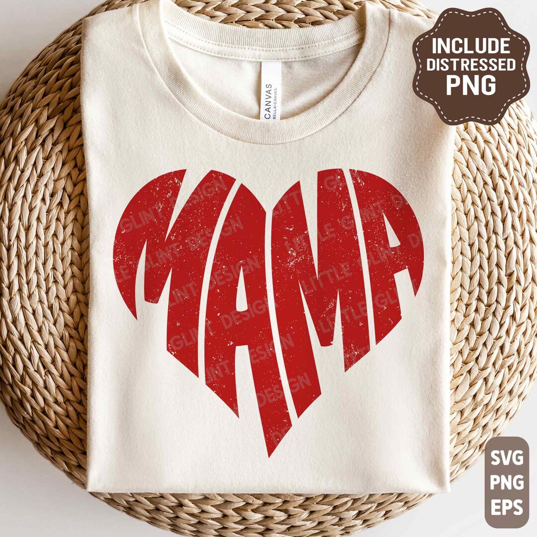 Retro Mama Heart SVG PNG, Valentine Mom Png, Heart Love Png, Gift for ...