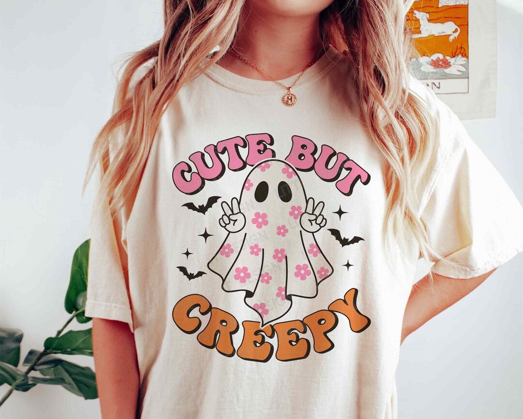 Halloween SVG PNG, Cute but Creepy SVG, Cute Ghost Png, Retro Halloween Party Shirt, Svg Files ...