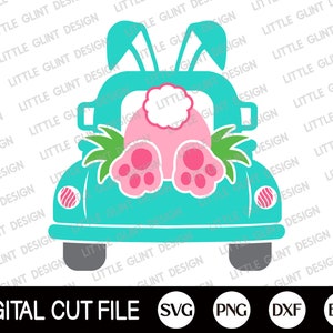 Easter Truck Svg, Bunny Tail Svg, Happy Easter, Easter Bunny Svg, Svg ...