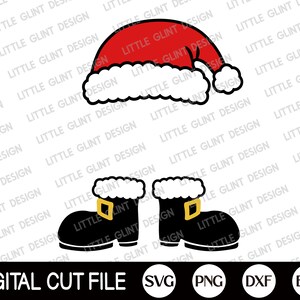 Funny Christmas SVG, Santa Svg, Split Santa Svg, Santa Monogram ...