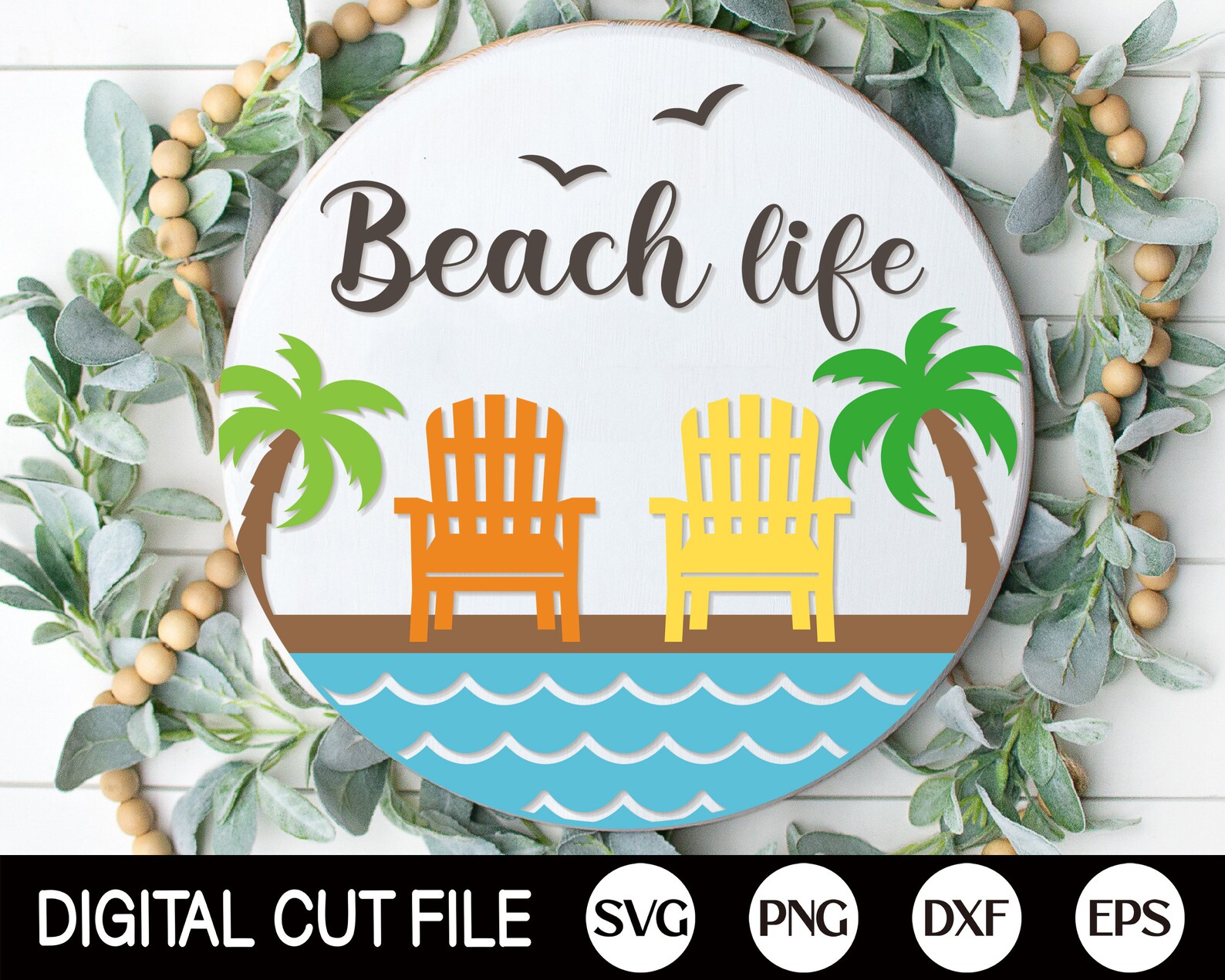 Summer Welcome Sign Bundle Round Door Hanger SVG Summer Sign - Etsy