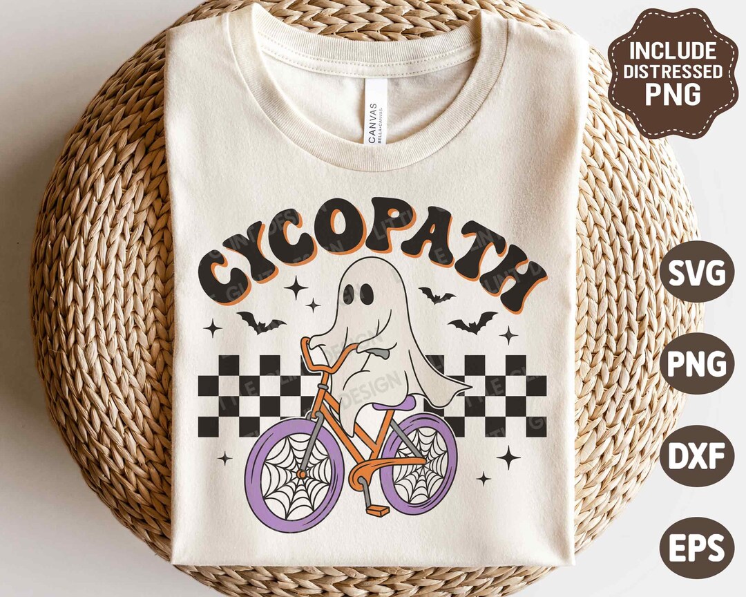 Halloween SVG PNG, Cycopath SVG, Spooky Ghost Png, Retro Halloween Boy ...