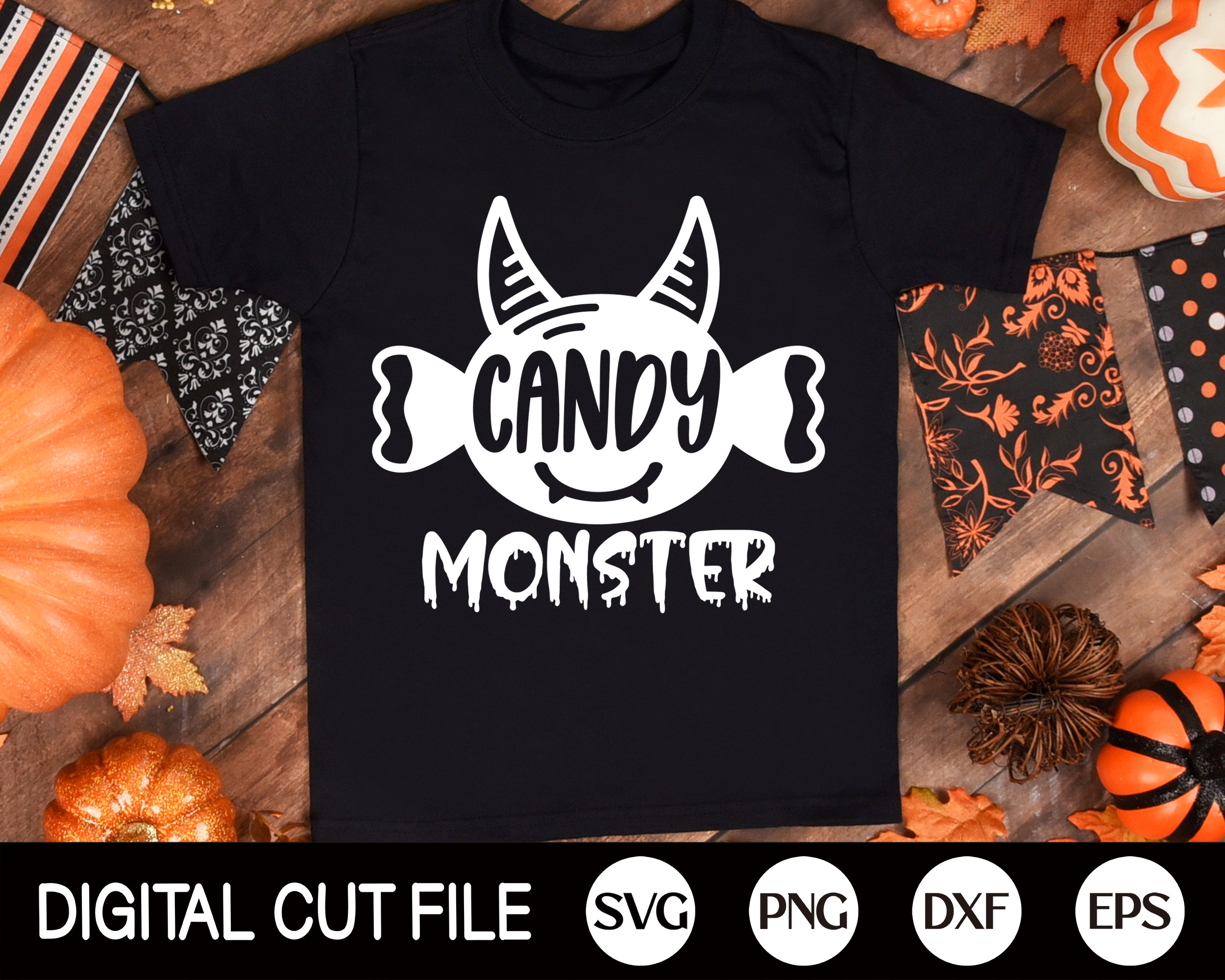 Candy Monster Svg Halloween Svg Spooky Svg Halloween | Etsy