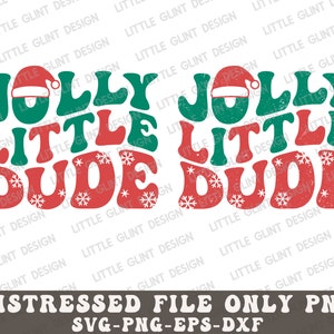 Jolly Little Dude SVG, Retro Christmas Svg, Groovy Holiday Png, Kids ...