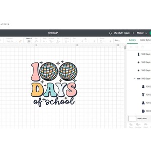Disco Ball 100 Days of School SVG, Groovy 100 Days SVG, Retro 100 Days ...
