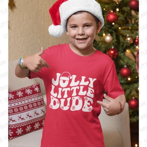 Jolly Little Dude SVG, Retro Christmas Svg, Groovy Holiday Png, Kids ...