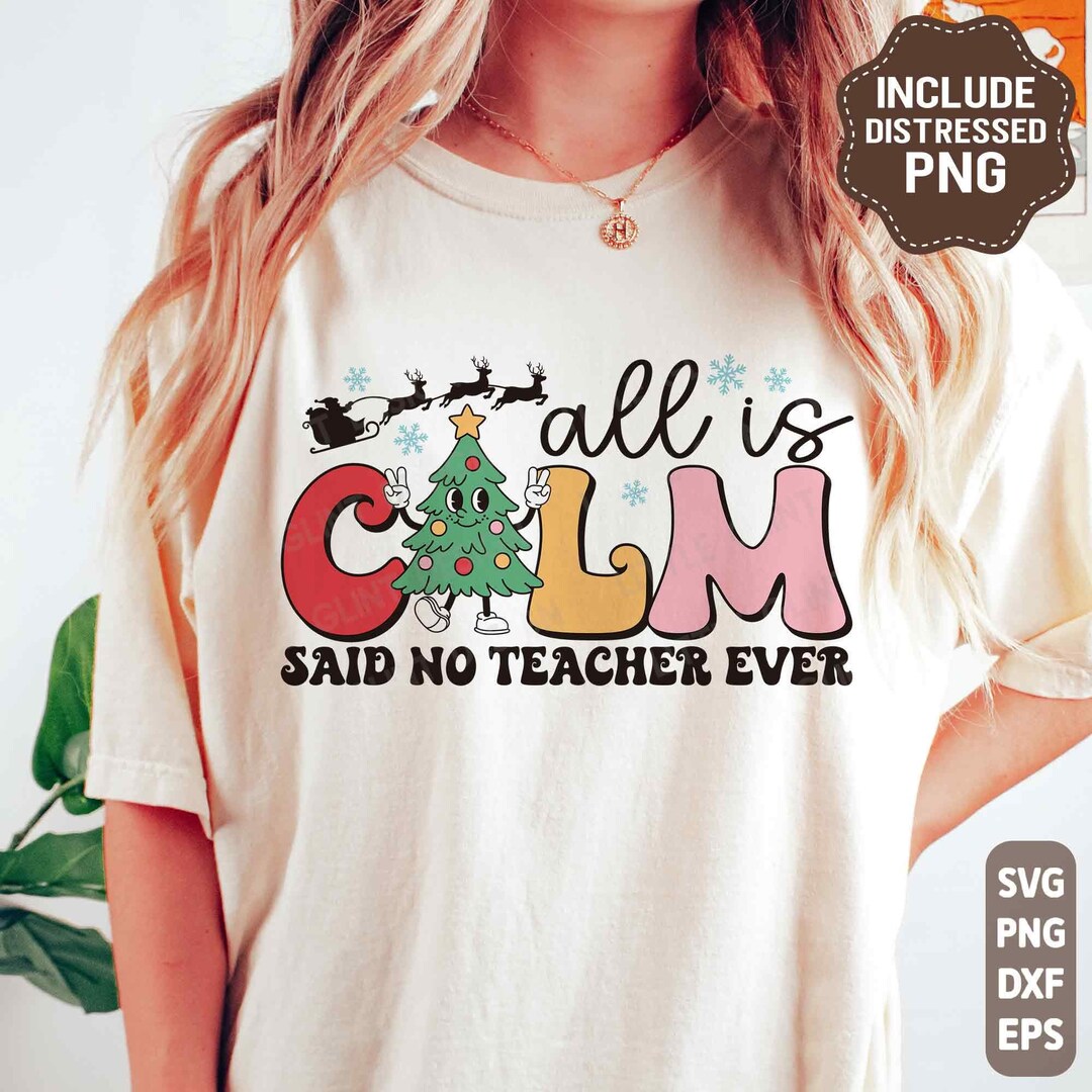 Teacher Christmas Tree SVG PNG, Christmas Teacher Png, Retro Christmas ...