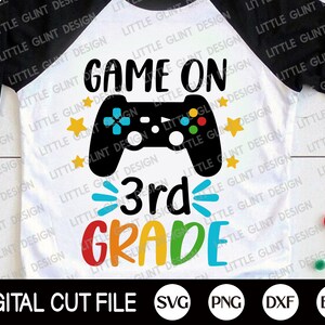 Back to School Svg, Game on 3rd Grade Svg, 1st Day of School, Third ...