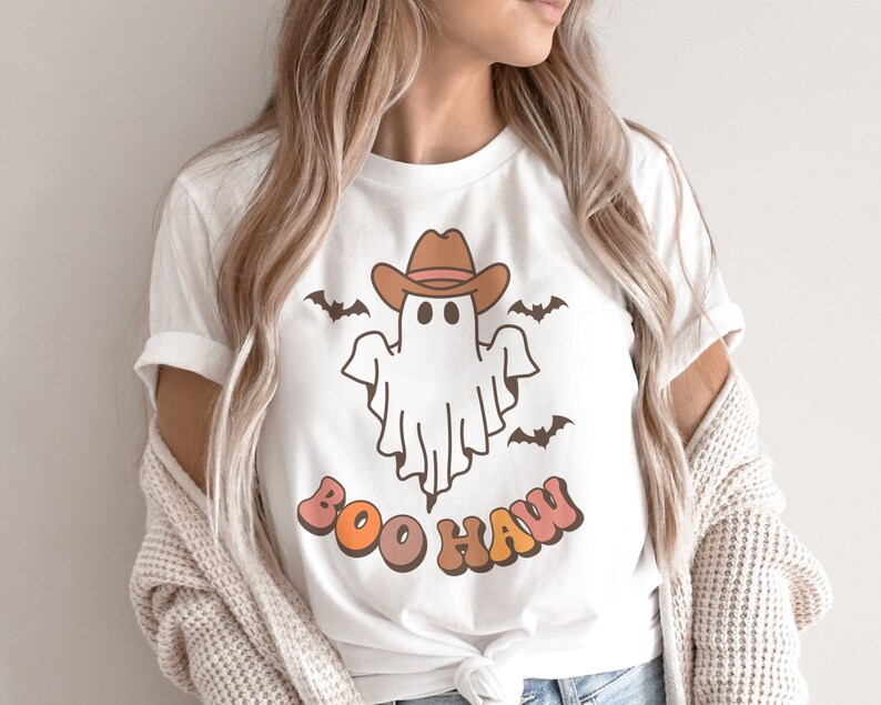 Cowboy Ghost SVG Western Halloween Svg Boo Haw Svg Spooky - Etsy