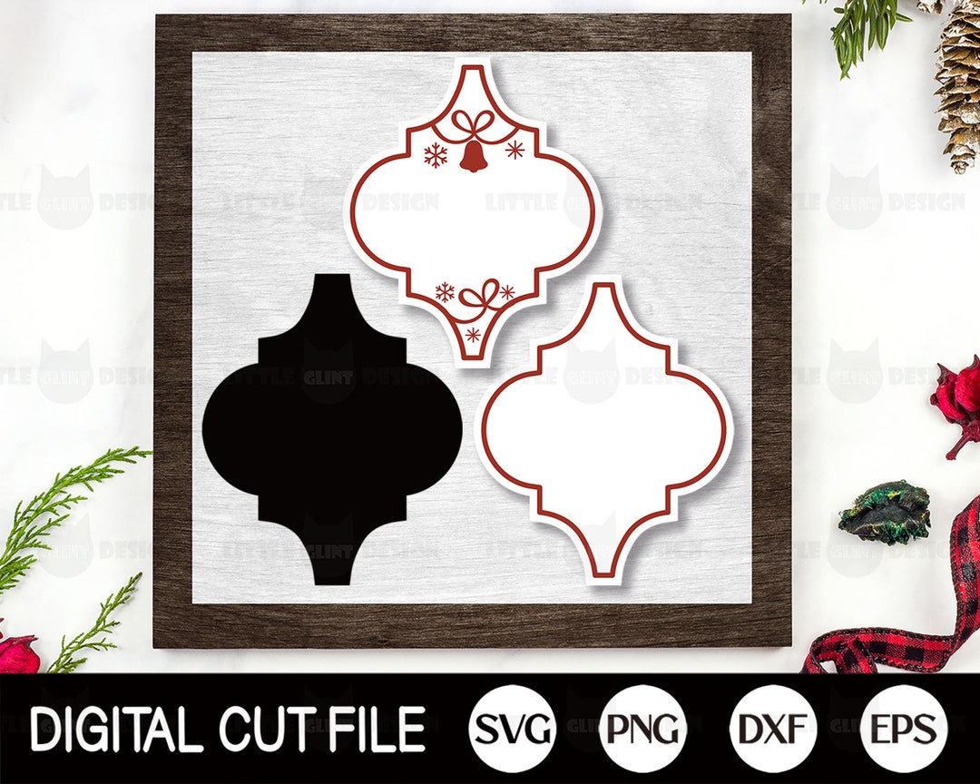 Arabesque Tile Ornament SVG Template, Arabesque Frame Set, Christmas ...