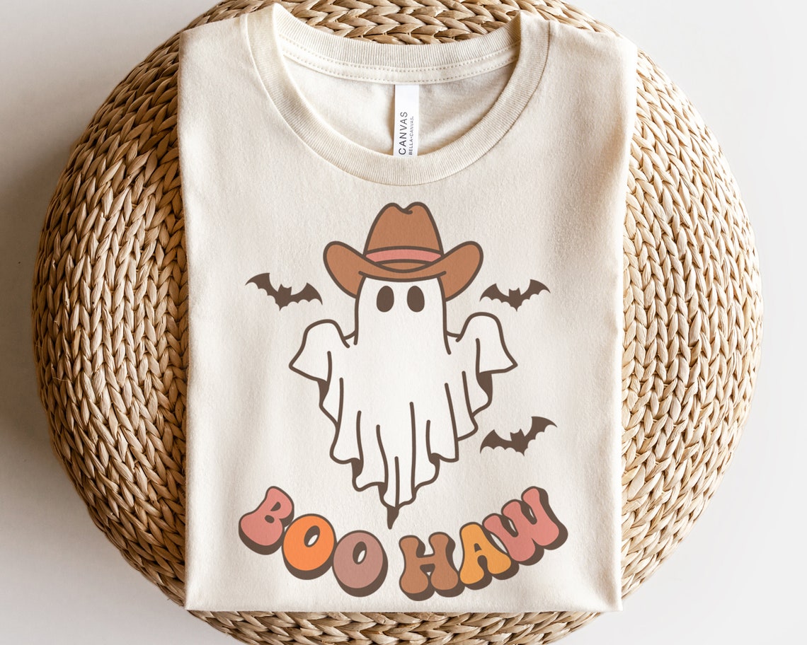 Cowboy Ghost SVG Western Halloween Svg Boo Haw Svg Spooky - Etsy