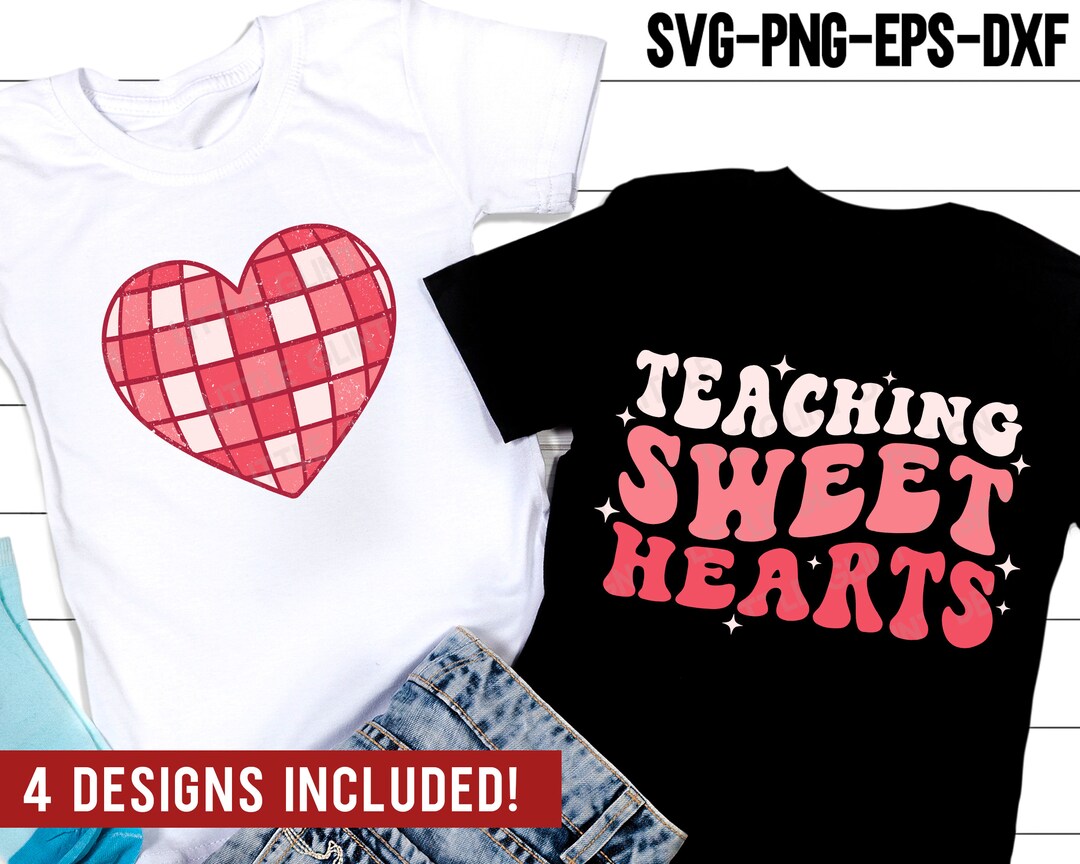 Teaching Sweet Hearts SVG Bundle, Teacher Valentine SVG, Love Quote ...