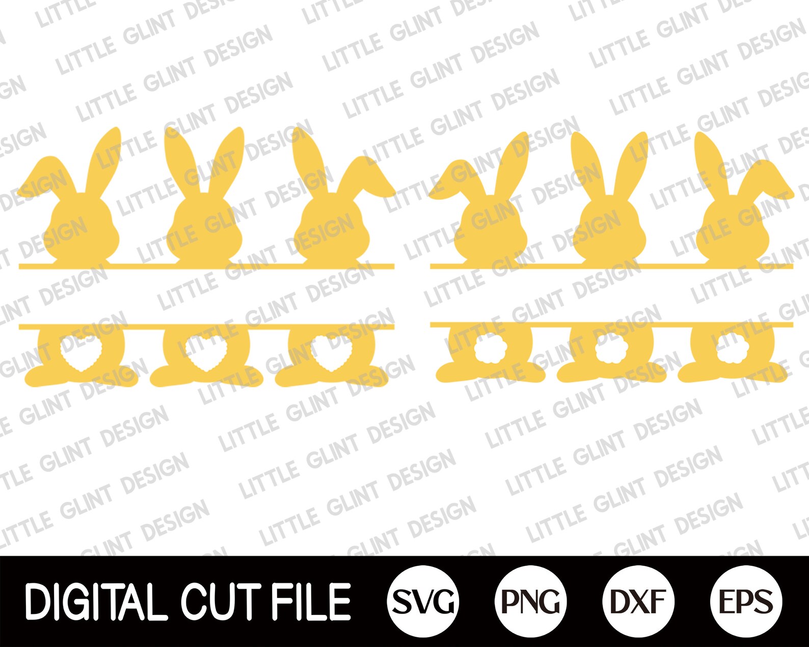 Bunny Name Svg Bundle Easter Svg Monogram Svg Bundle Bunny - Etsy