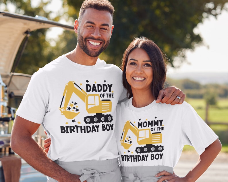 Excavator Birthday Boys SVG, Family Bundle Svg, Construction Svg, Kids ...