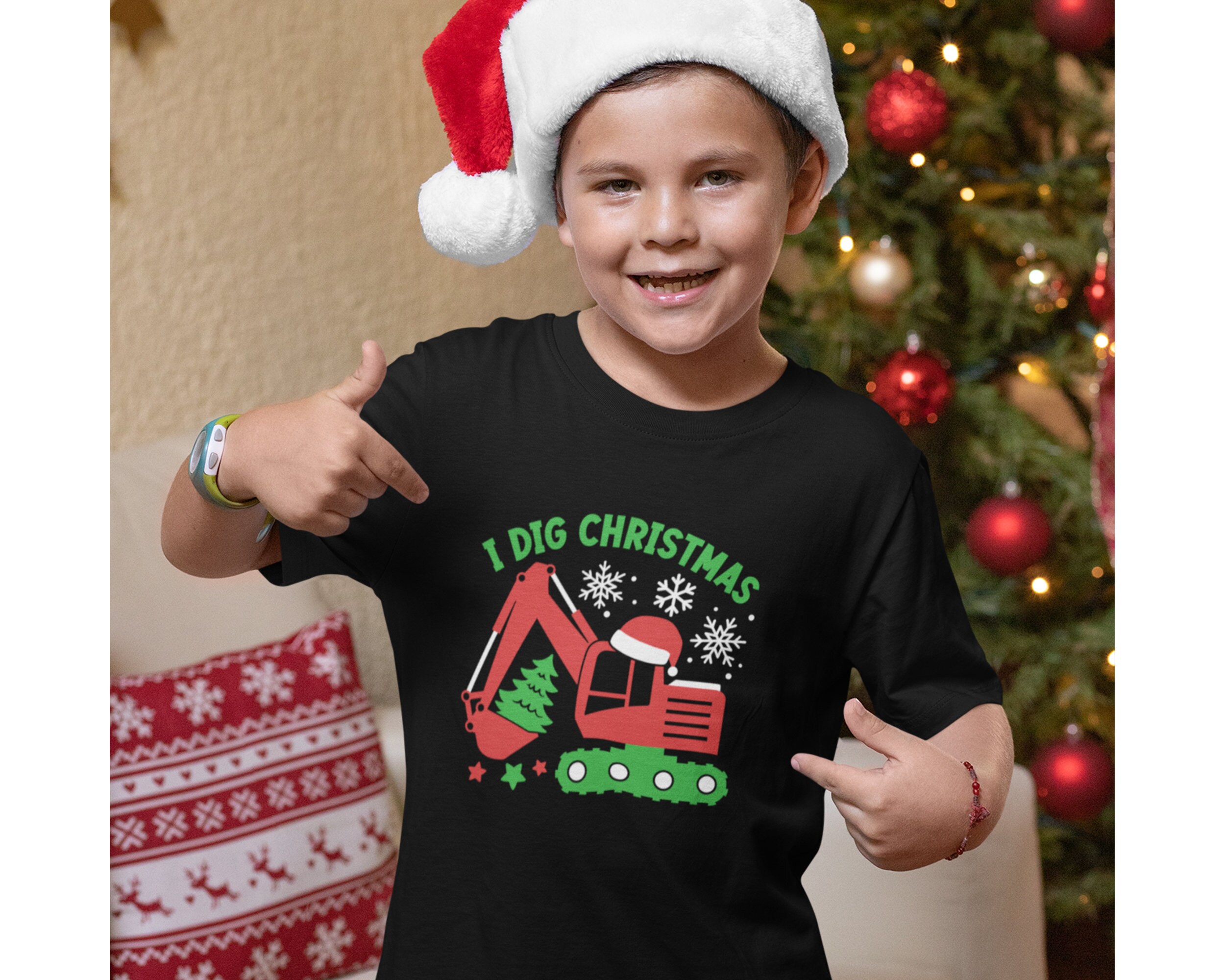 I Dig Christmas SVG Kids Christmas SVG Excavator Svg Santa - Etsy