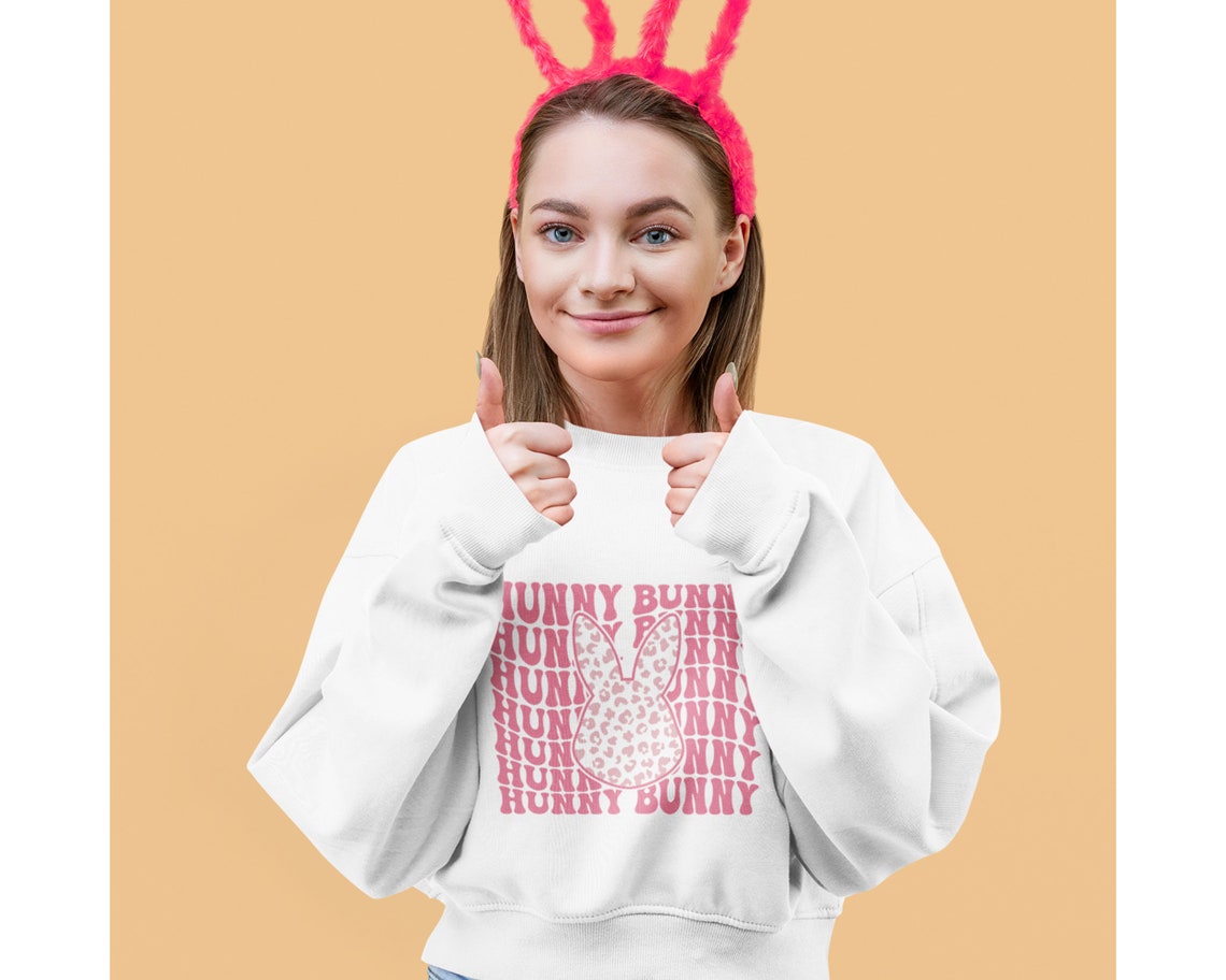 Hunny Bunny SVG Retro Easter SVG Distressed Bunny Png - Etsy