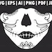 Skull Face Mask SVG Halloween Mask Svg Skull Mask Clip Art - Etsy