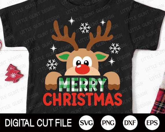Merry Christmas Svg Reindeer SVG Christmas Svg Rudolph - Etsy