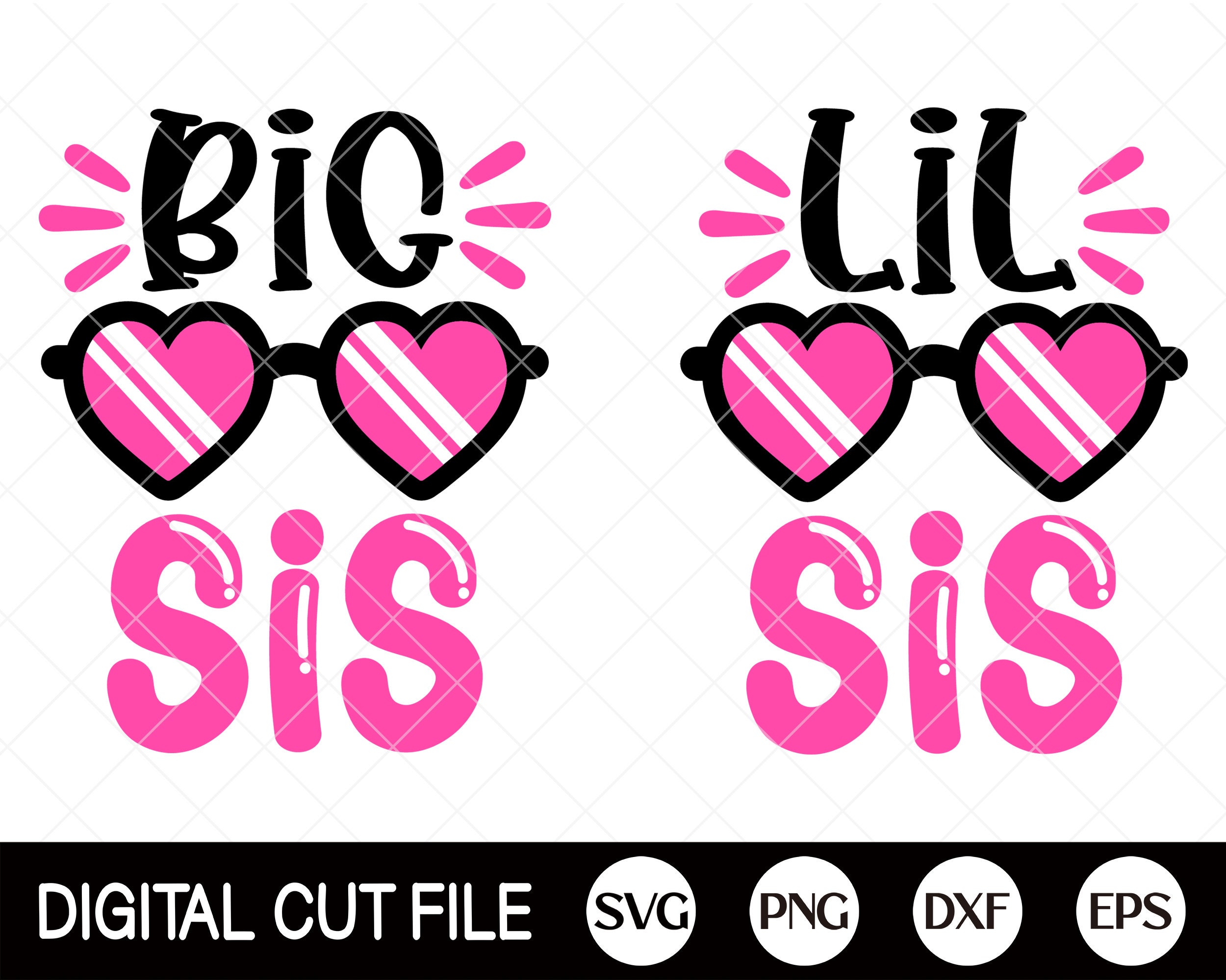 Big Sis Svg Lil Sis Svg Kids Shirt Design Newborn Baby - Etsy