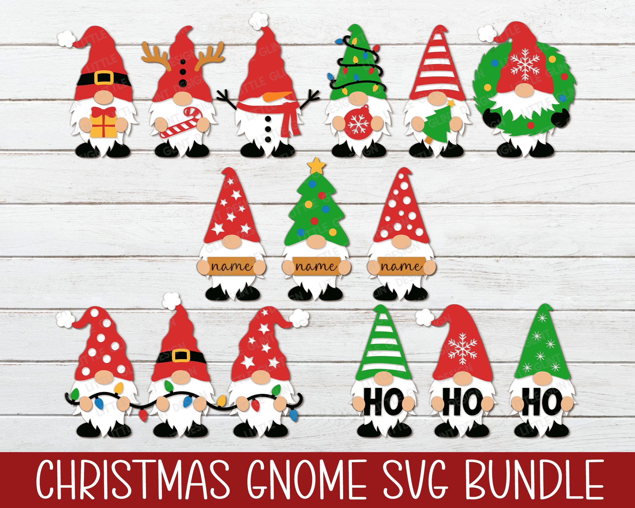 Christmas Gnome SVG Bundle, Christmas Ornament SVG, Gnomes Svg, Holiday ...