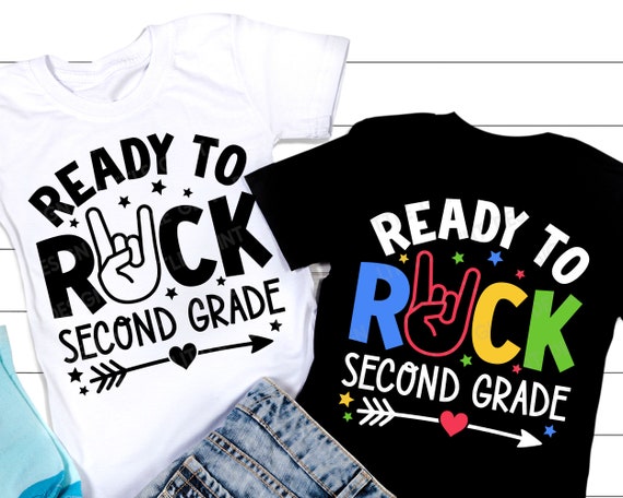 Ready to Rock Second Grade SVG Back to School SVG School - Etsy