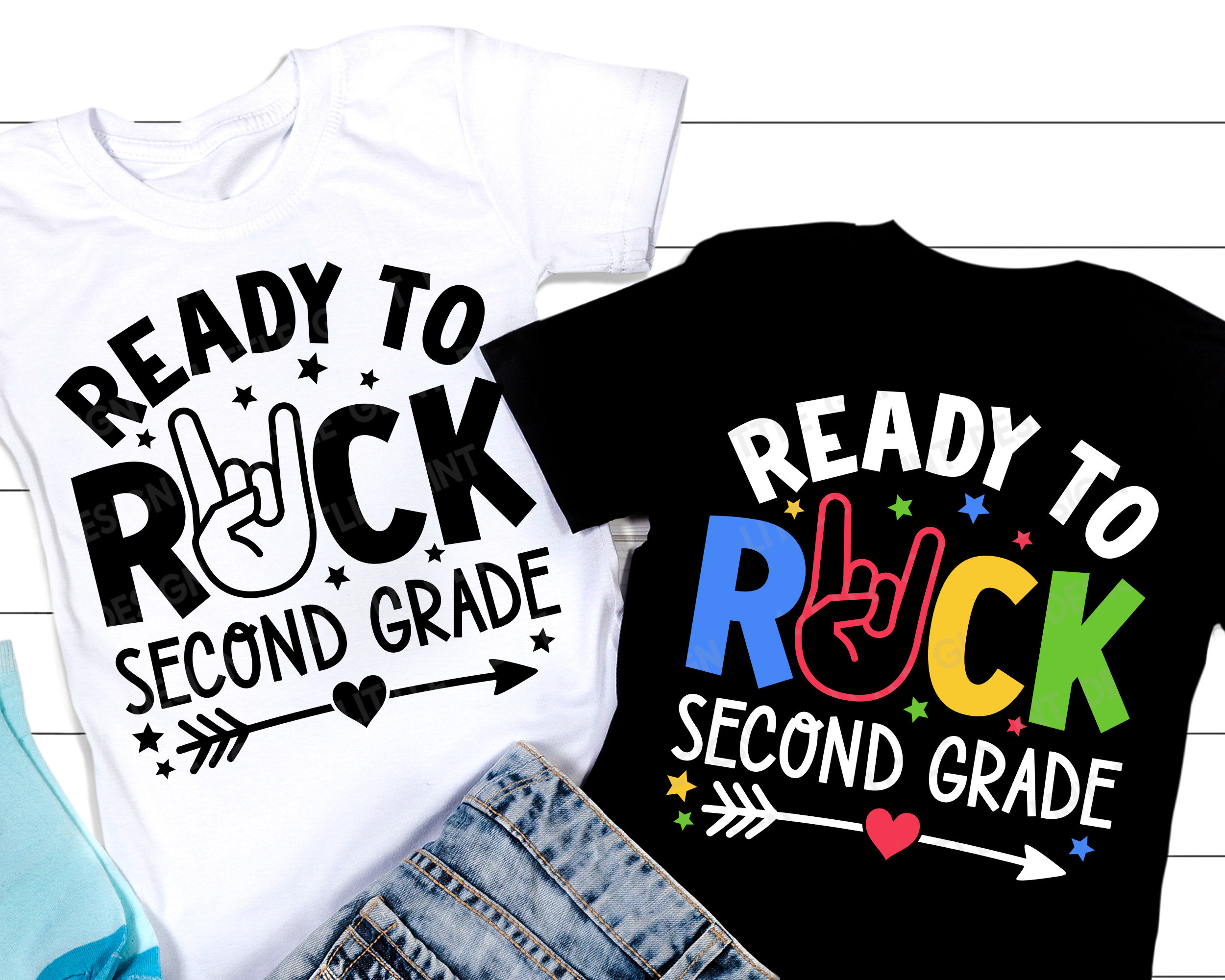Ready to Rock Second Grade SVG, Back to School SVG, School Quote, Boy ...