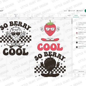 So Berry Cool SVG PNG, Retro Strawberry Png, Groovy Strawberry Season ...