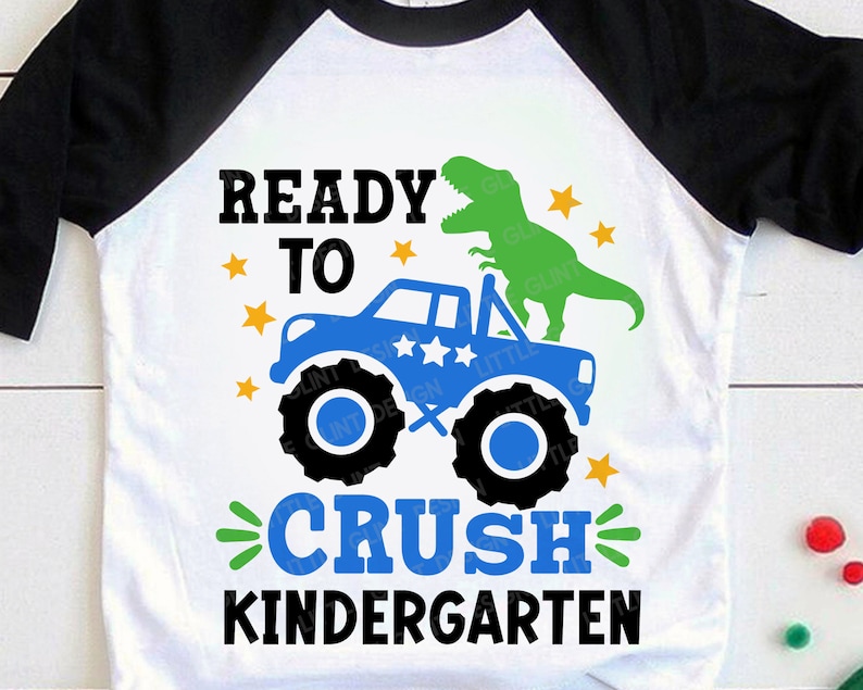 Ready to Crush Kindergarten Svg Back to School Svg Monster - Etsy