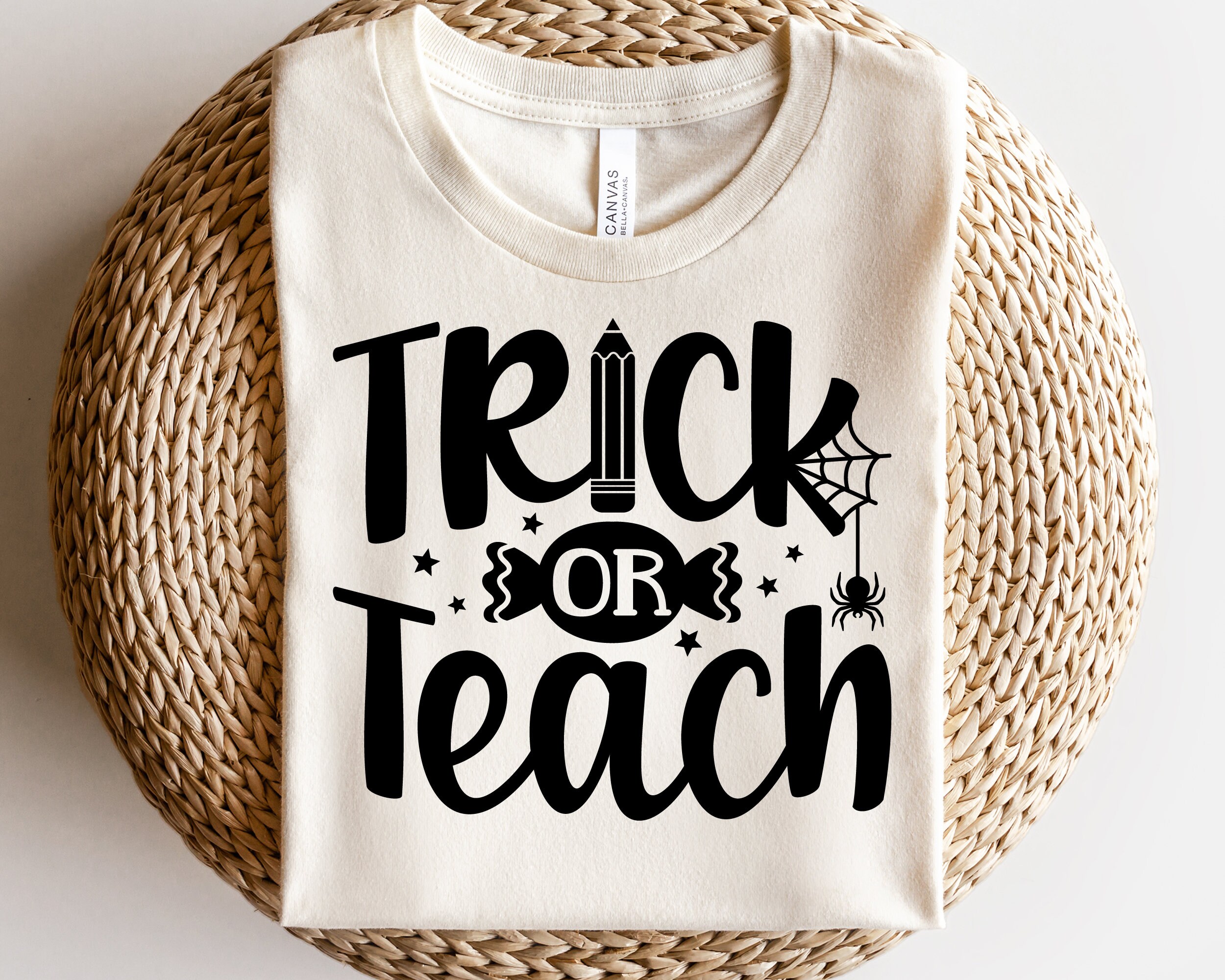 Trick or Teach SVG Halloween Svg Halloween Vibes Spooky - Etsy