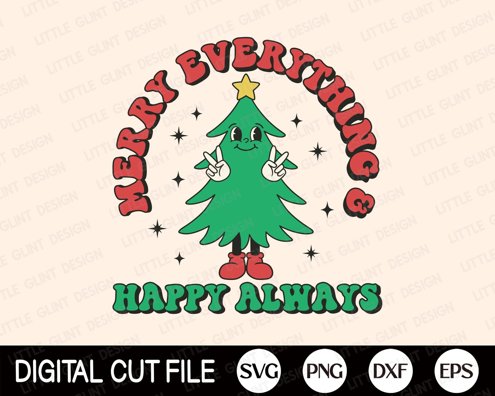 Merry Everything and Happy Always SVG Christmas Svg Tis the - Etsy