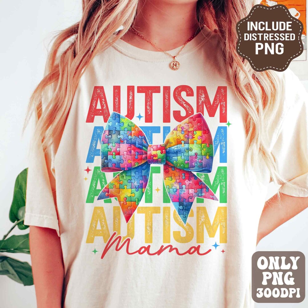 Autism Awareness Coquette Bow Png, Retro Autism Png, Autism Mama Png ... Autism Awareness Coquette Bow Png, Retro Autism Png, Autism Mama Png ...