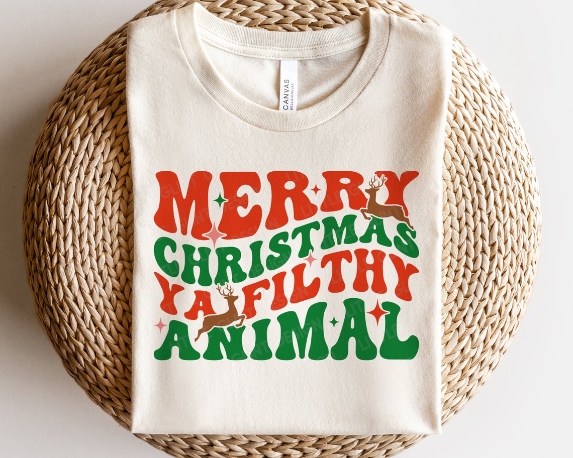 Merry Christmas Ya Filthy Animal SVG Christmas Svg Funny - Etsy