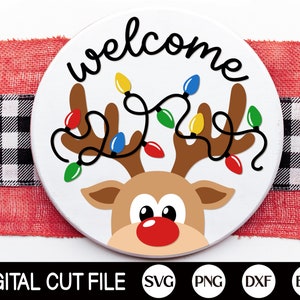 Christmas Welcome Sign Bundle Christmas Door Hanger SVG - Etsy